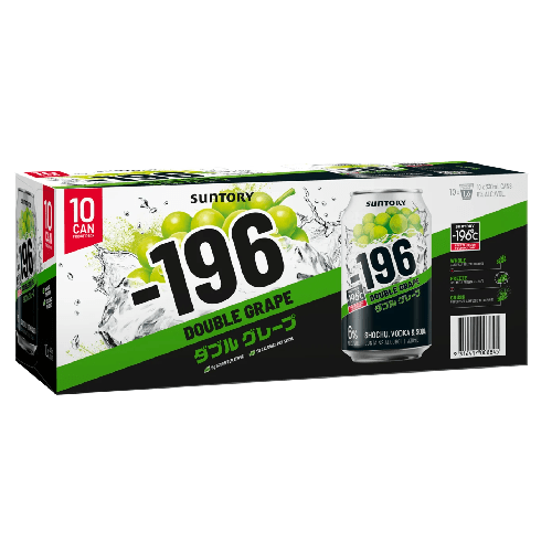 SUNTORY -196 DOUBLE GRAPE 6% CAN 330ML 10PK - Liquormart SUNTORY -196 DOUBLE GRAPE 6% CAN 330ML 10PK - Liquormart